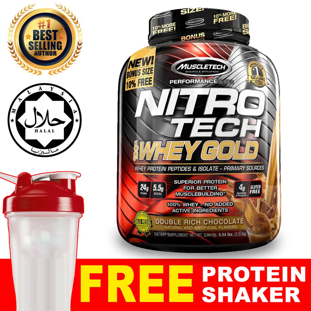 MuscleTech Nitro Tech 100% Whey Gold 5.5lbs - Muscle Tech NitroTech ...