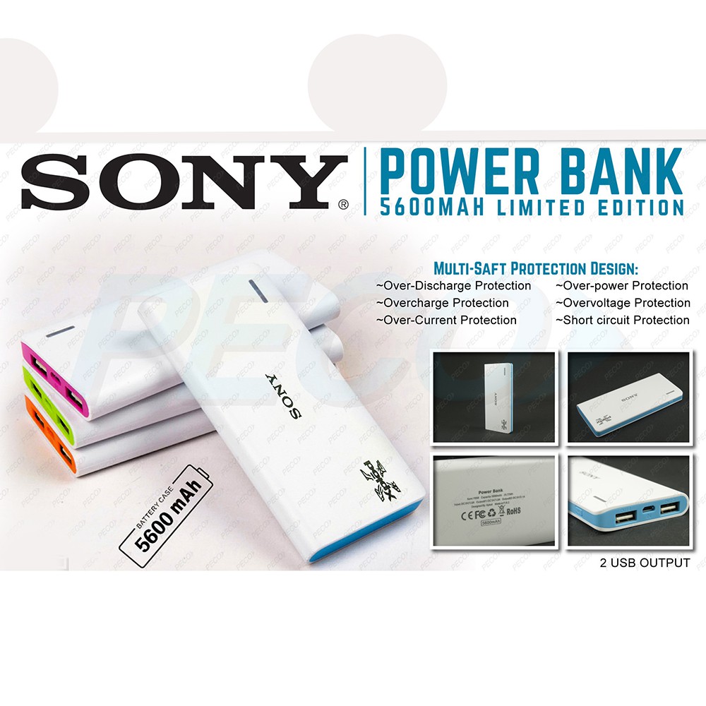 limited edition SONY POWER BANK 5600MAH (RANDOM) | Shopee Malaysia