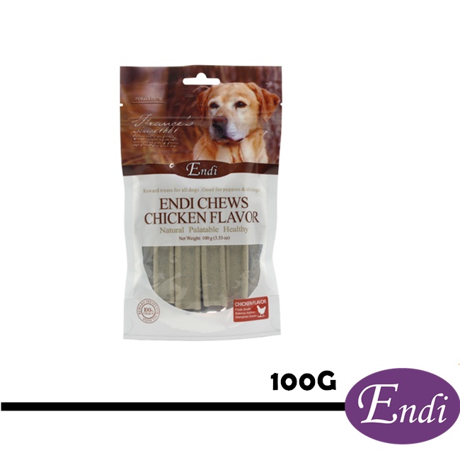 Endi Chicken Flavor Dental Bone with Black Sesame Seed 100G | Shopee ...