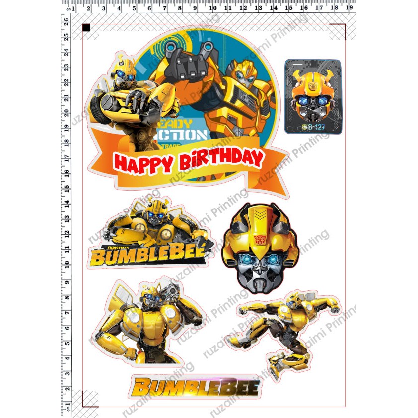 Bumblebee Cake Topper 001 | Shopee Malaysia
