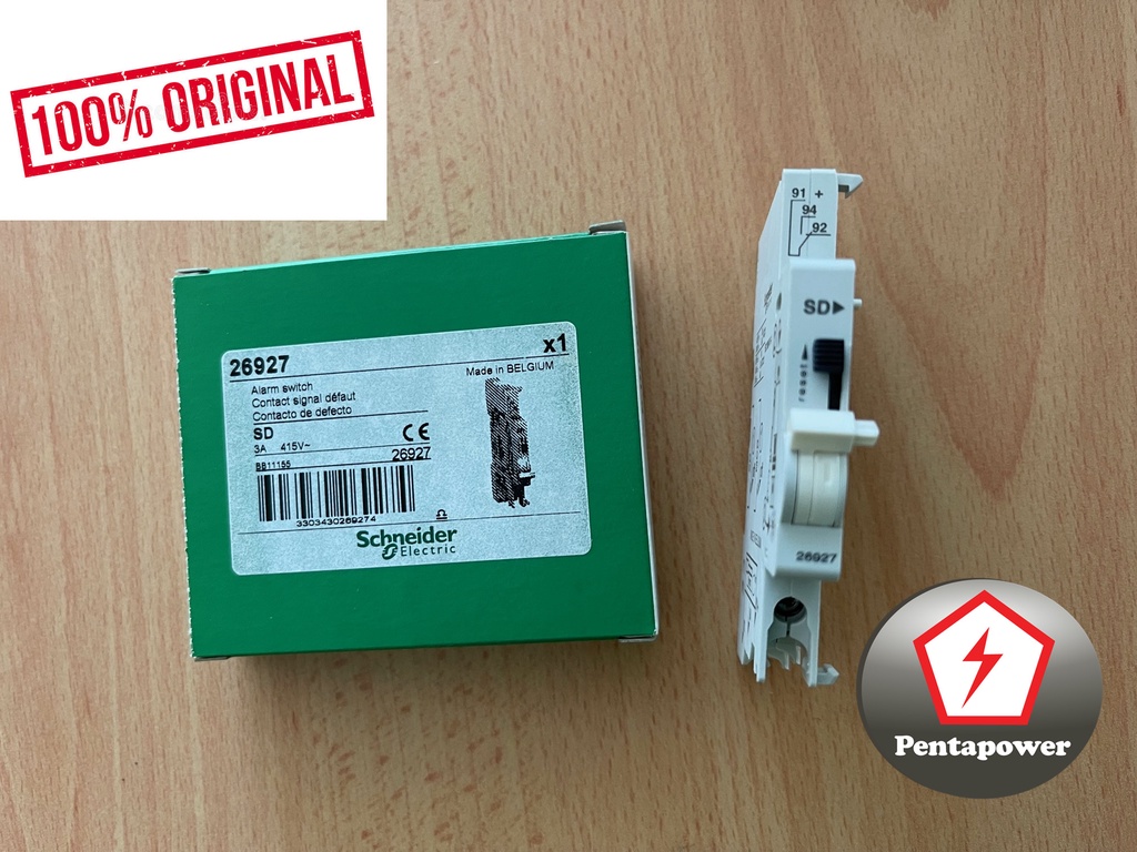 SCHNEIDER 26927 auxiliary contact - 1 SD - 380..415 V - 6 A - for C60 ...