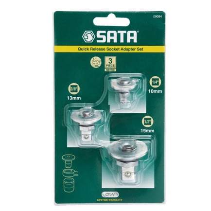 SATA 09084 Ratchet Wrench Quick Release Drive Tool Adapter 1/2" 3/8" 1/ ...