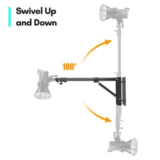 FOTO Wall Mount Lighting Stand Triangle Boom Arm for Photography Light ...