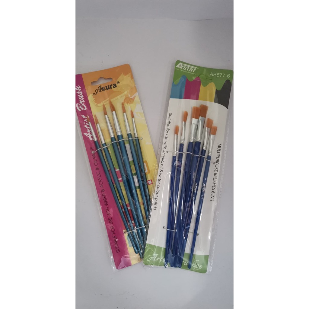 Multipurpose brushes 6 in 1 (kepala leper & bulat) | Shopee Malaysia