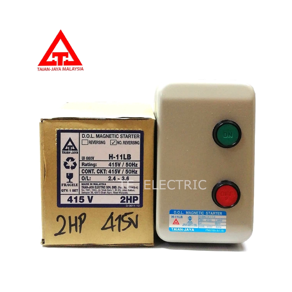 TAIAN-JAYA 1HP / 2HP / 3HP / 5HP / 7.5HP 415V THREE PHASE STARTER H ...