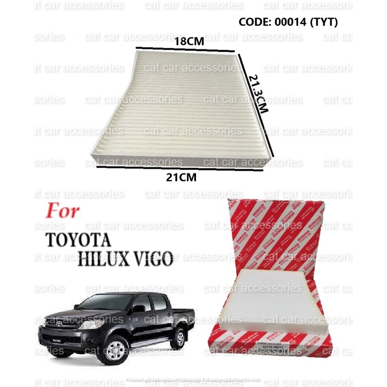 Air Cond Filter Toyota Hilux Vigo (00014) | Shopee Malaysia