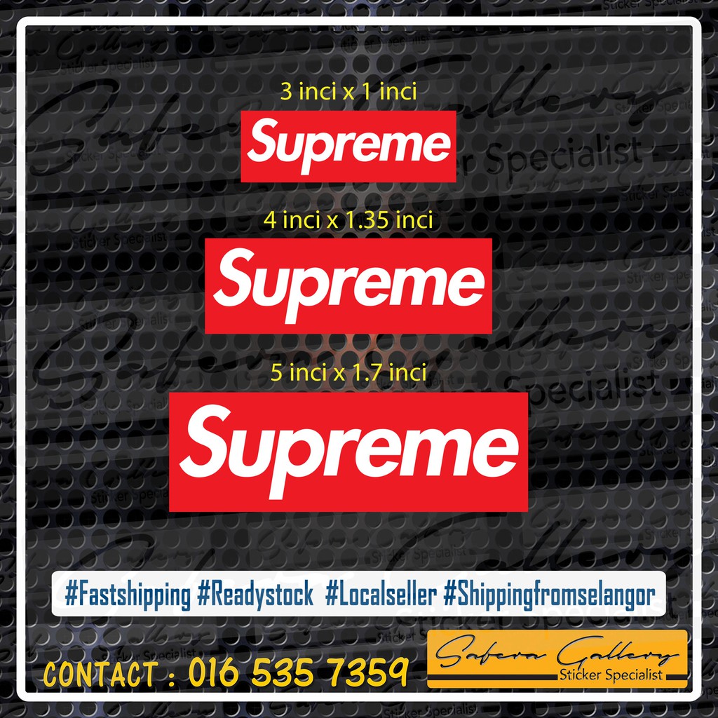 supreme sticker merah cutting / sticker potong | Shopee Malaysia