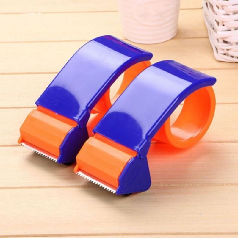 Ready Stock Plastic Roller Packing Tape Cutter Manual Tape Dispenser ...