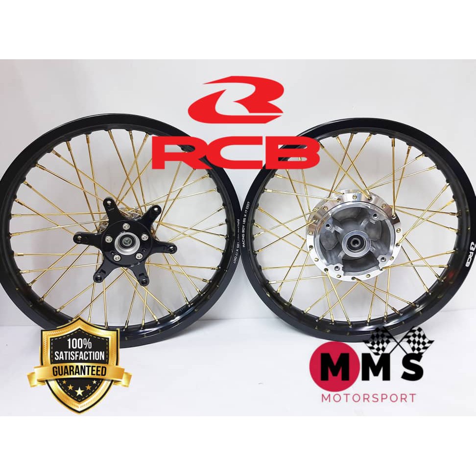 RS150 / RSX Set PNP Racing Boy RCB RB 1.85x17 Black, Lidi Spoke Gold ...