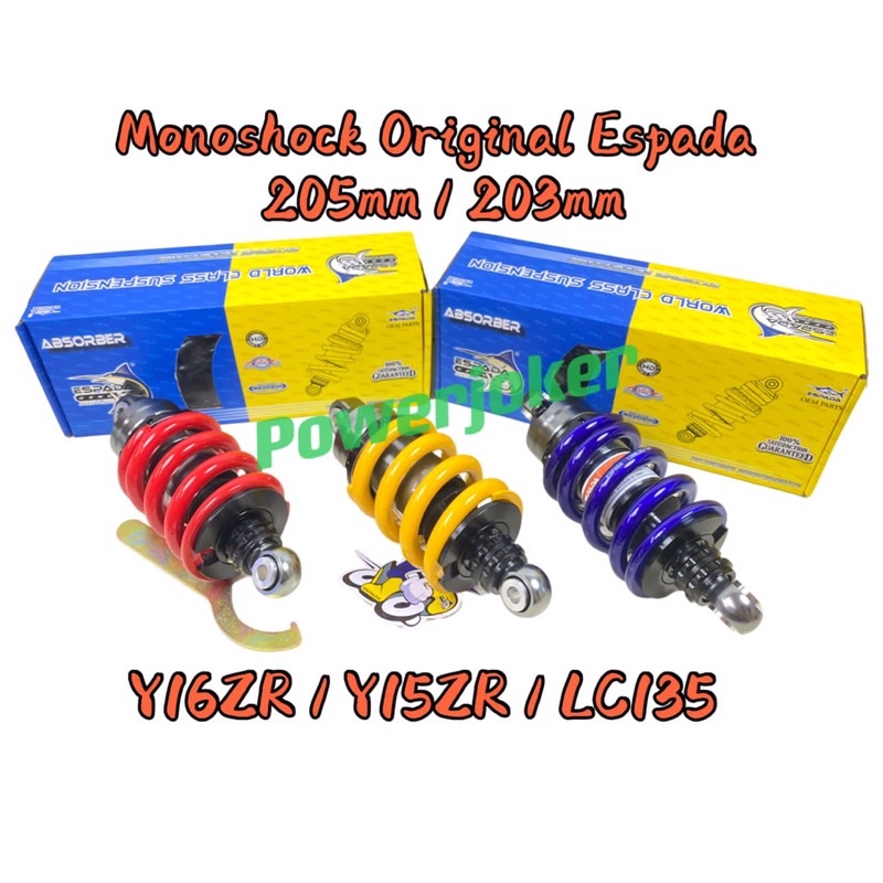 Y16 Y15 Y15ZR V1 V2 LC135 LC 135 Y16ZR (203mm & 205mm)(100% Original Espada) Absorber Monoshock ...