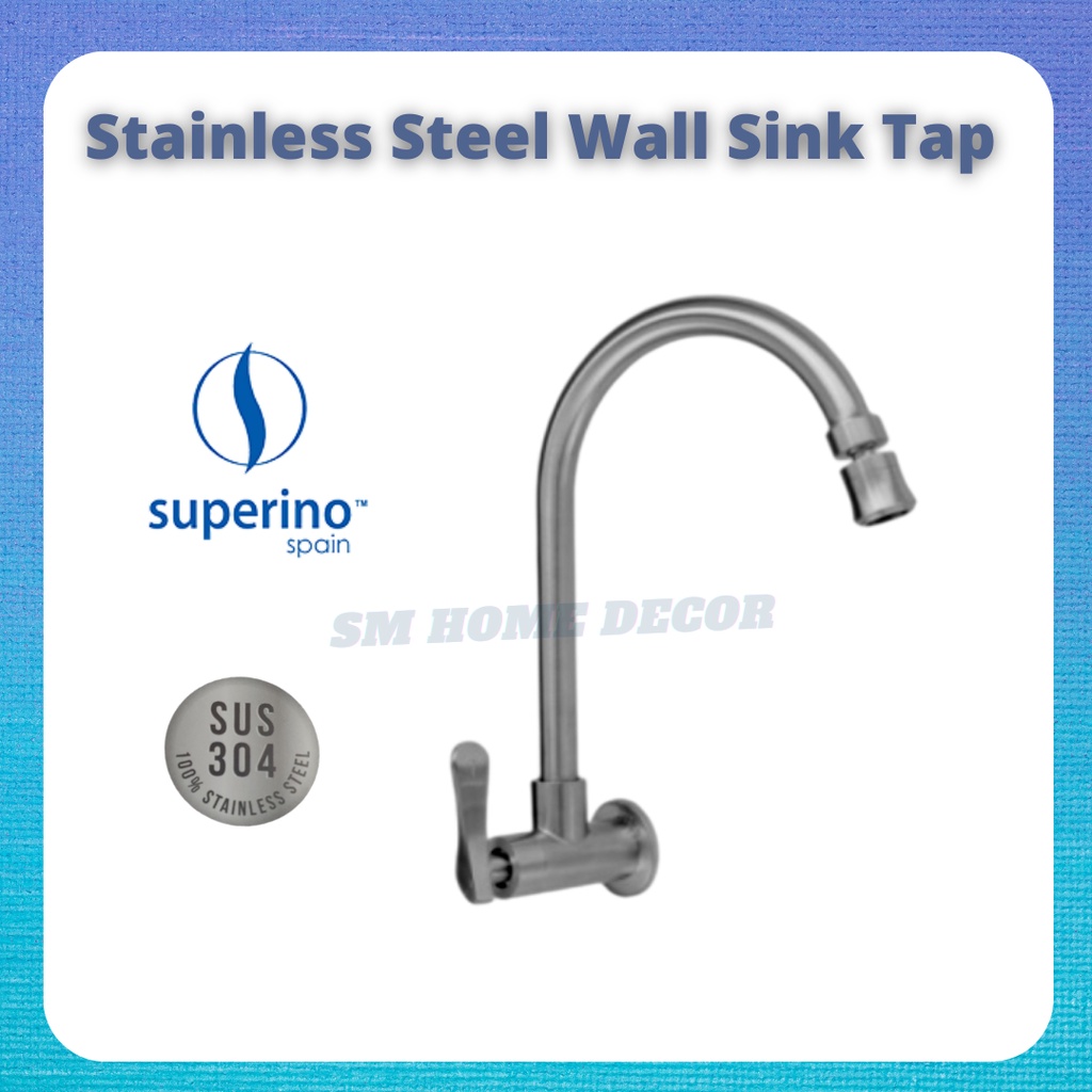 Superino Stainless Steel Wall / Pillar Sink Tap**matte | Shopee Malaysia