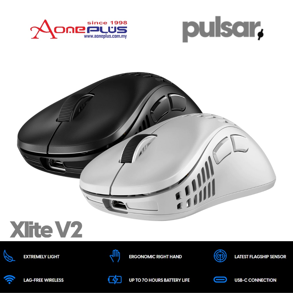 (AONE PLUS SS2) Pulsar Xlite V2 Wireless Gaming Mouse | Shopee Malaysia