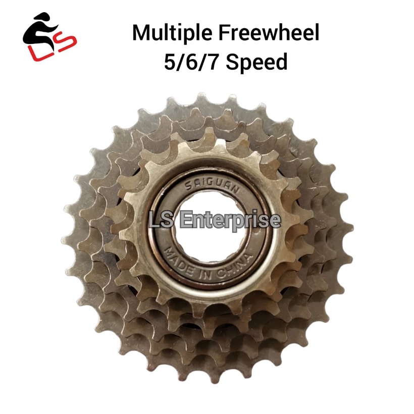 Bicycle Multiple Freewheel 5 6 7 Speed 14-28T Basikal Sprocket MTB Gear ...
