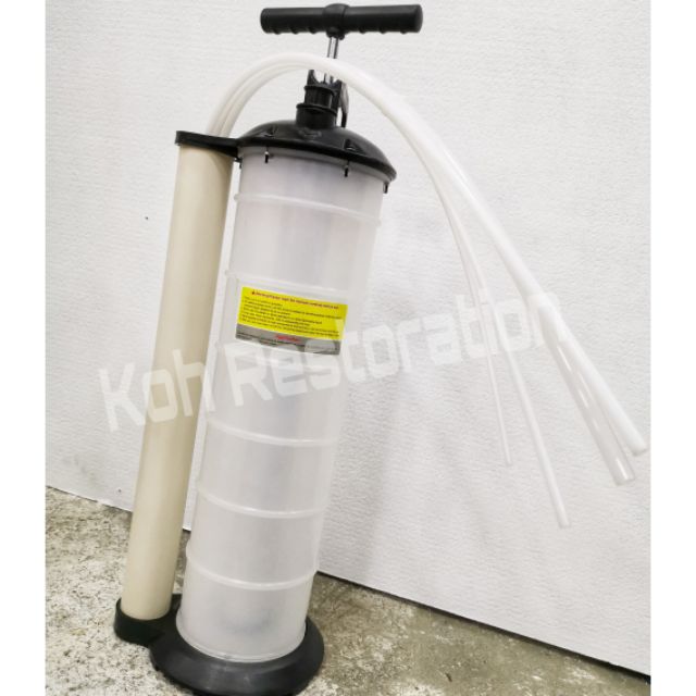 7L Engine Oil Fuel Extractor Pump Manual suction Vacuum Petrol Fluid Transfer | Shopee Malaysia