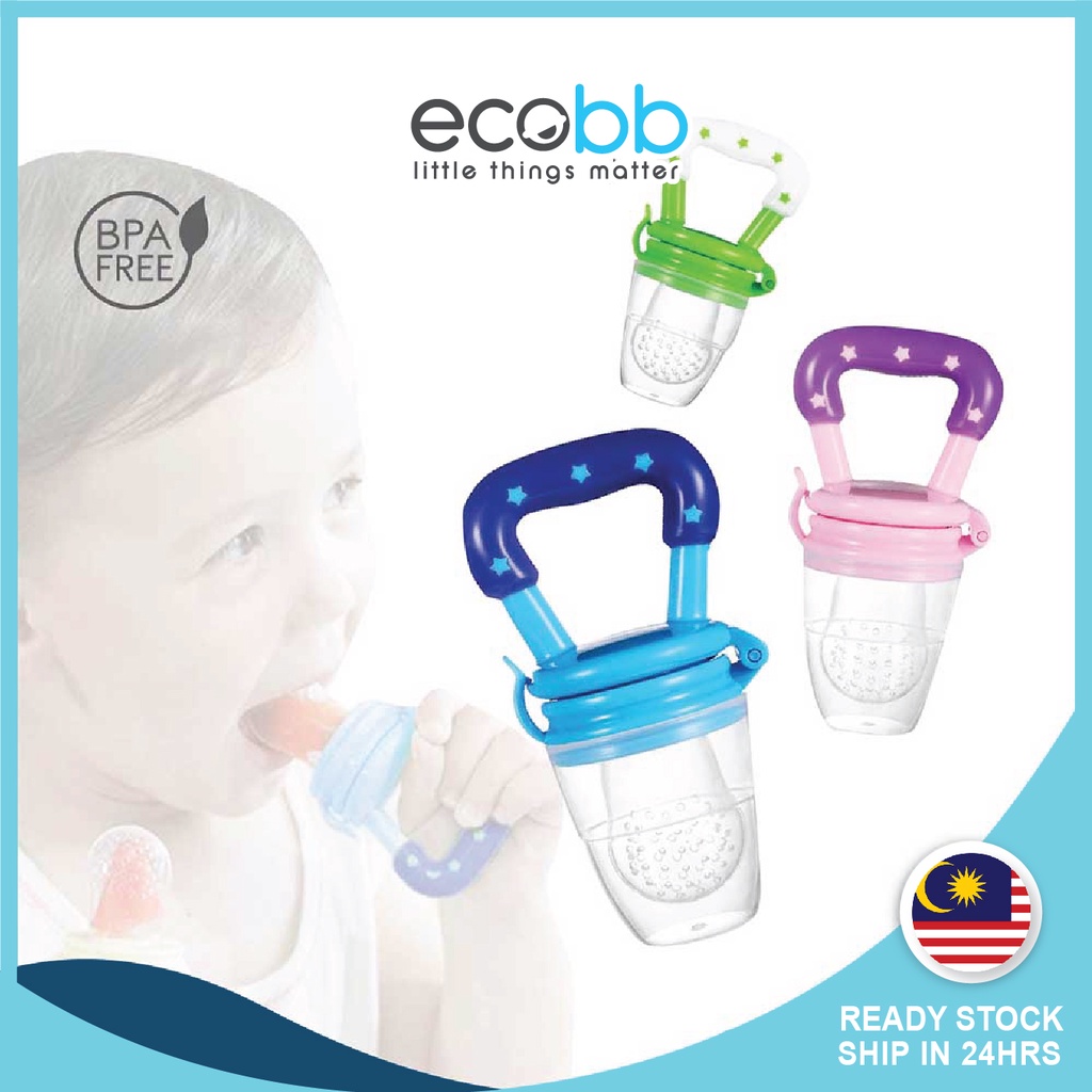 Baby Squeeze Fruit Feeder Baby Bite Baby BPA Free Silicon Fruit ...