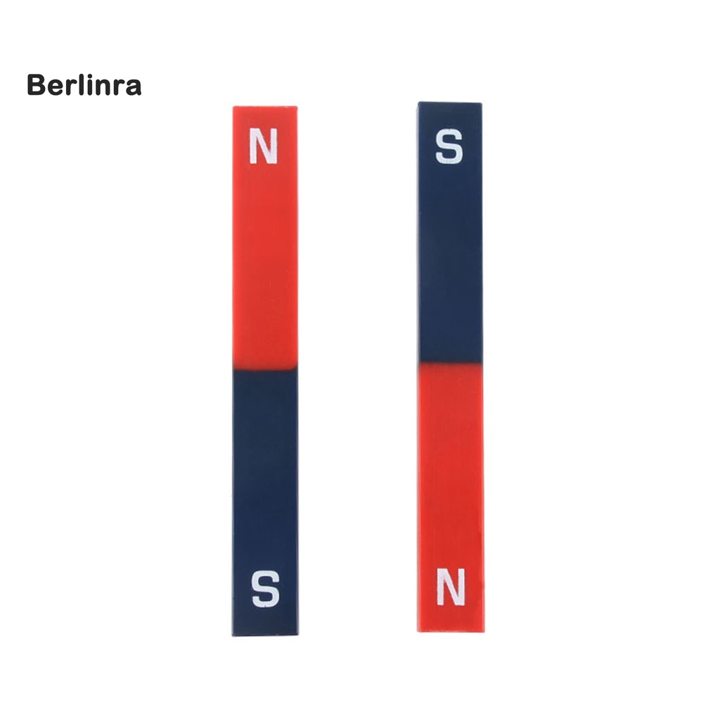WG 2Pcs 36/70/110/180mm Bar Magnet NS Red Blue Magnetic Field Physical ...