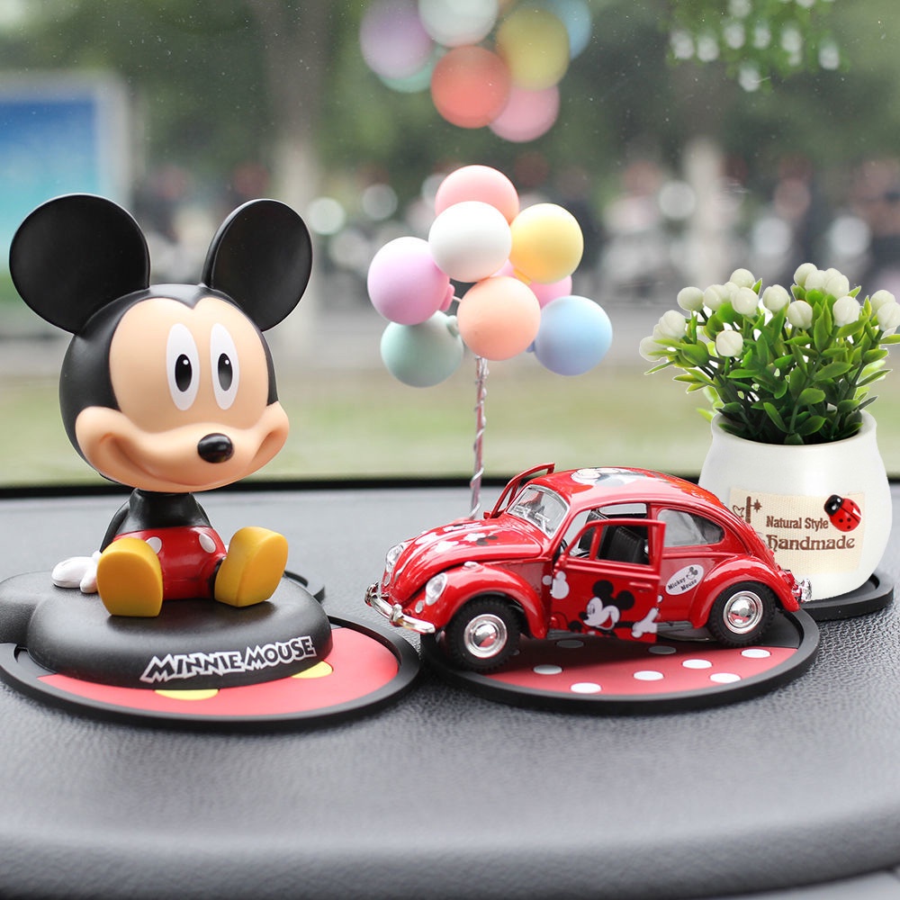 Cute doll Mickey Minnie Car Interior Shake Shaking Ornament DIY ...