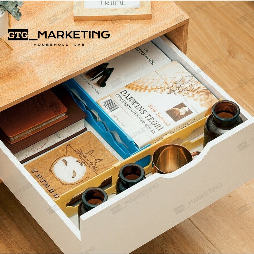Creative Retractable Organizer Shelves Stretch Drawer Divider Storage ...