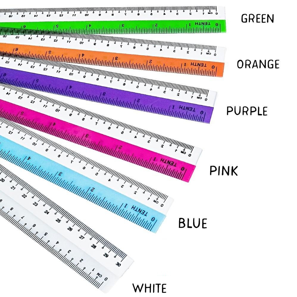 Elastic Straight Plastic Ruler 20cm / Colour Plastic Ruler 20cm ...
