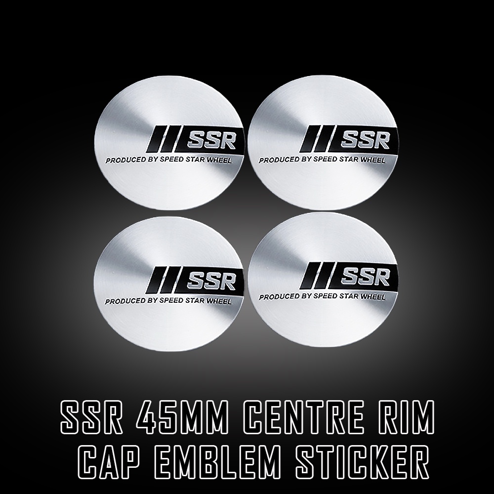 🔥4pcsx45mm SSR(Silver) Center Rim Cap Aluminium Sticker🔥 type c sp3 ...