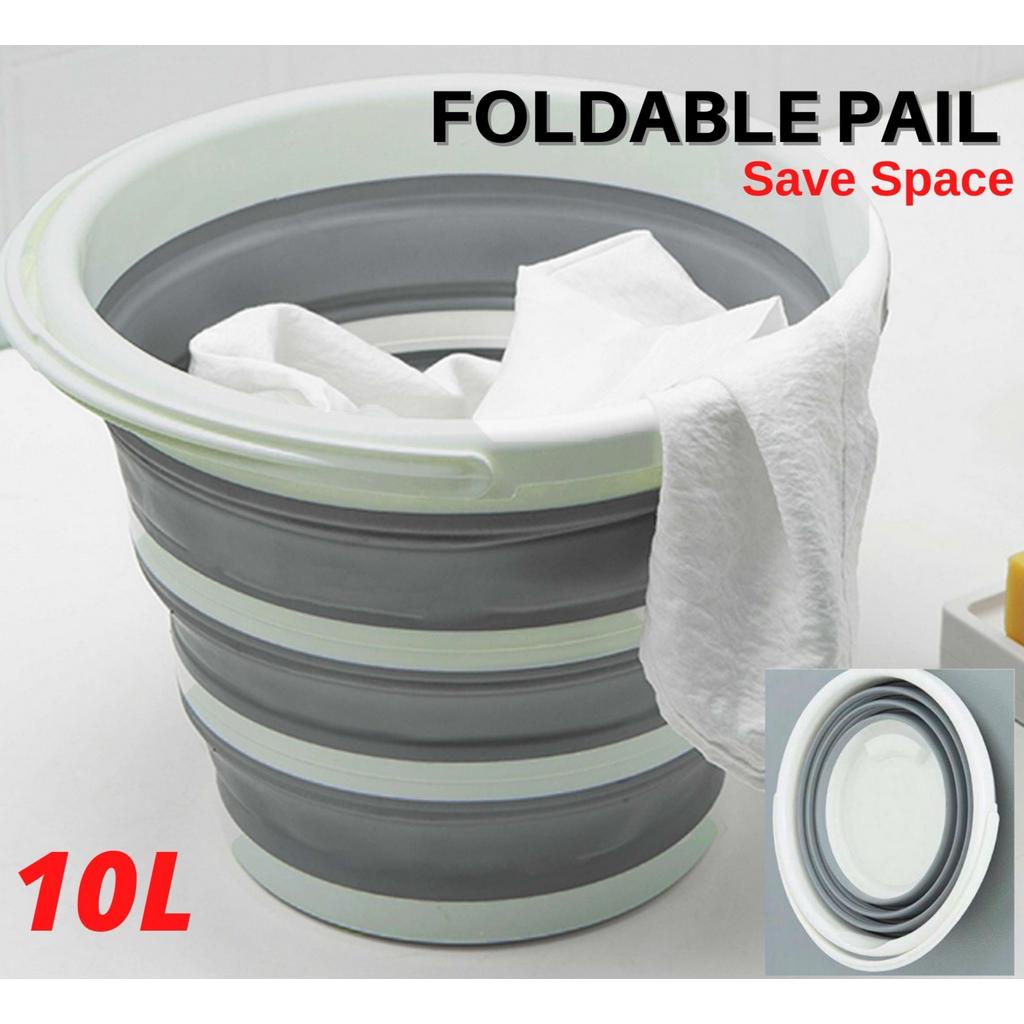 Baldi Lipat Foldable Pail 10L Portable Folding Collapsible Pail Outdoor ...