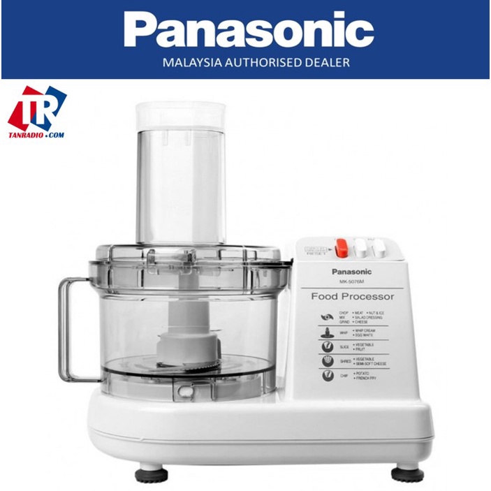 Panasonic Food Processor With Changeable 5 Blade Attachments MK-5087M ...