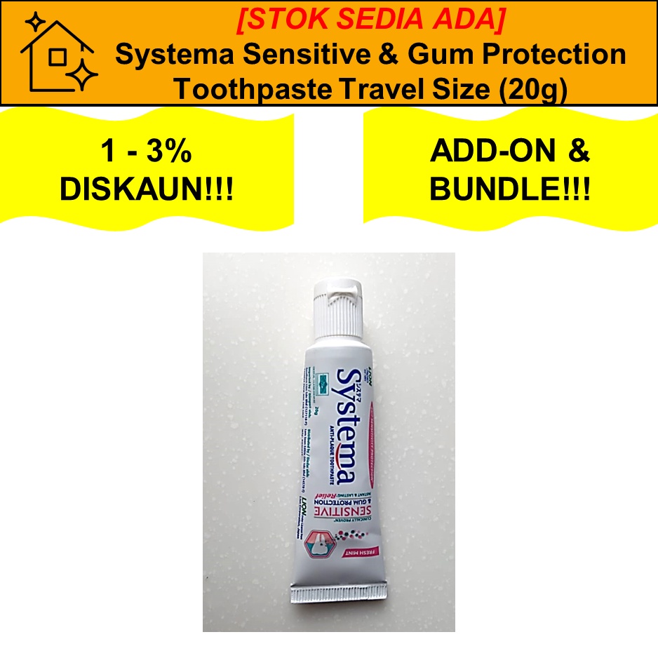 [𝗥𝗘𝗔𝗗𝗬 𝗦𝗧𝗢𝗖𝗞] Systema Sensitive & Gum Protection Toothpaste Travel Size ...