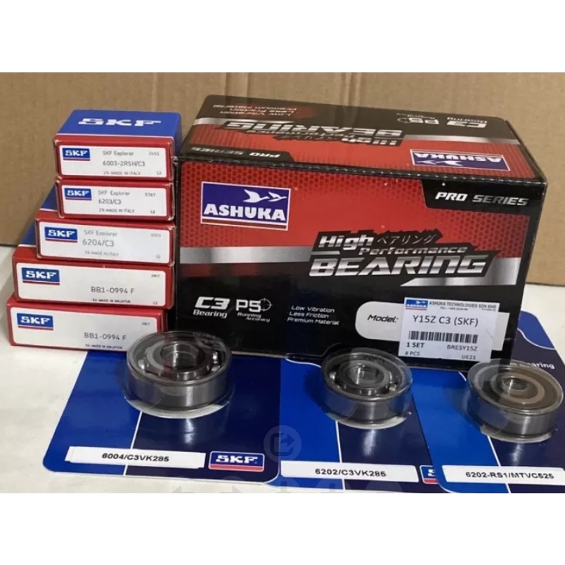 SKF Ashuka Y15ZR Y15/ LC135 4S 5S EX5 Dream Wave100 W100 Full Set C3 ...