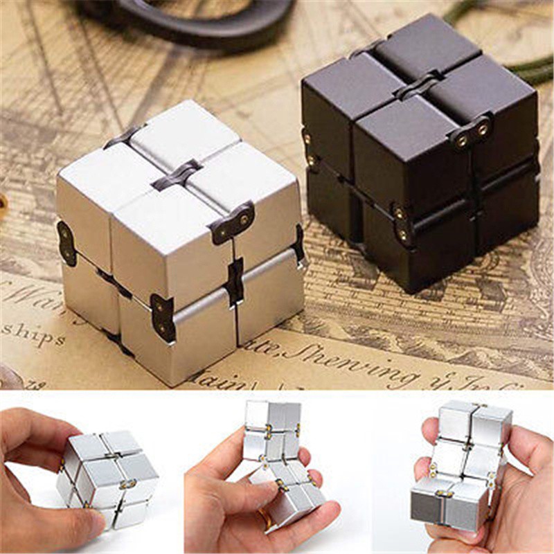 Fidget Cube Metal Infinity Cube Stress Relief Fidget Anti Anxiety ...