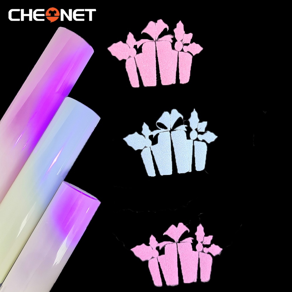 3D Puff Lighting Color Changing Heat Transfer Vinyl high Temperature ...