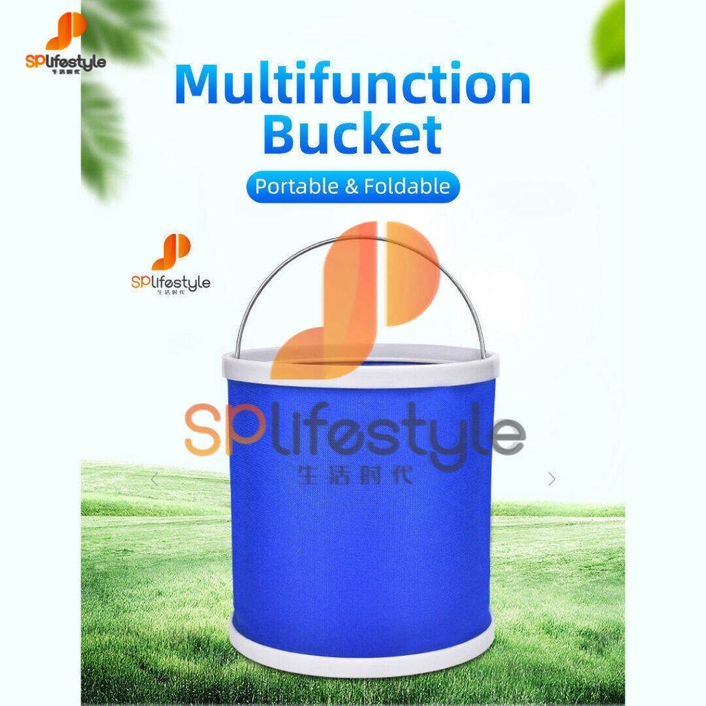 Multi-purpose portable large-capacity 9Litre folding bucket for car ...