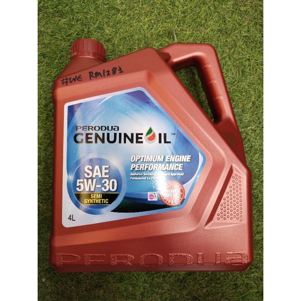 PERODUA SEMI SYNTHETIC SAE 5W-30 ENGGINE OIL 4L | Shopee Malaysia