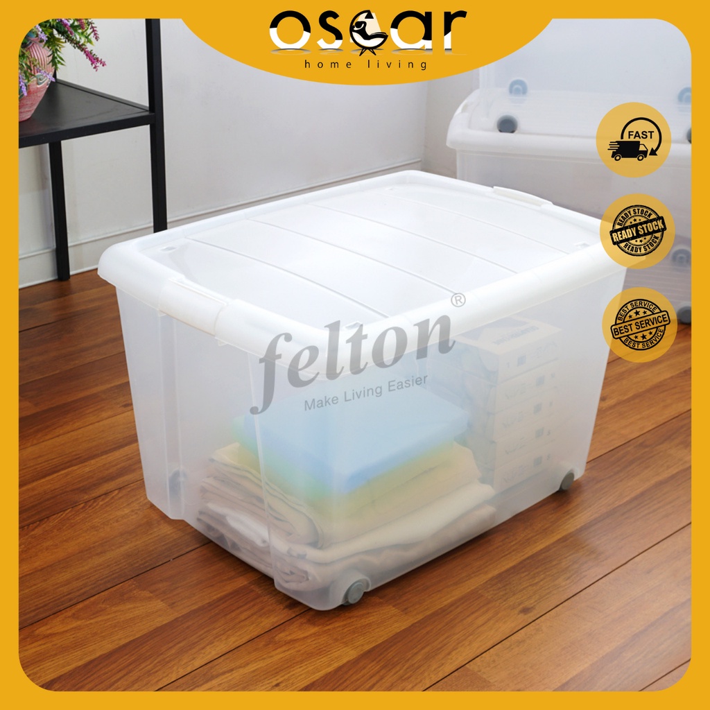 OSCAR HOME LIVING Iconic Storage Box With Wheel (56L) And(77L ...