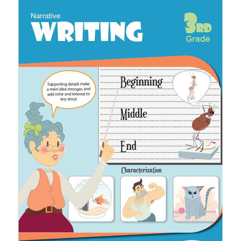 Grade 3 English Activity Workbook/ Worksheets: Narrative Writing with ...