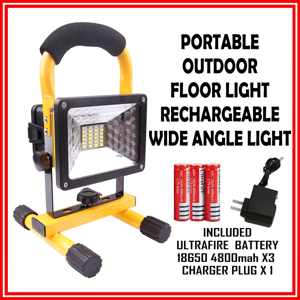 In / Outdoor LED Flood Light Rechargeable Camping Lamp Portable ...