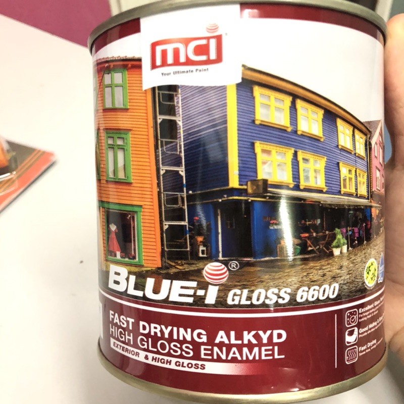 Mci Blue-i gloss 6600 exterior & high gloss x 1L /cat kayu dan besi ...