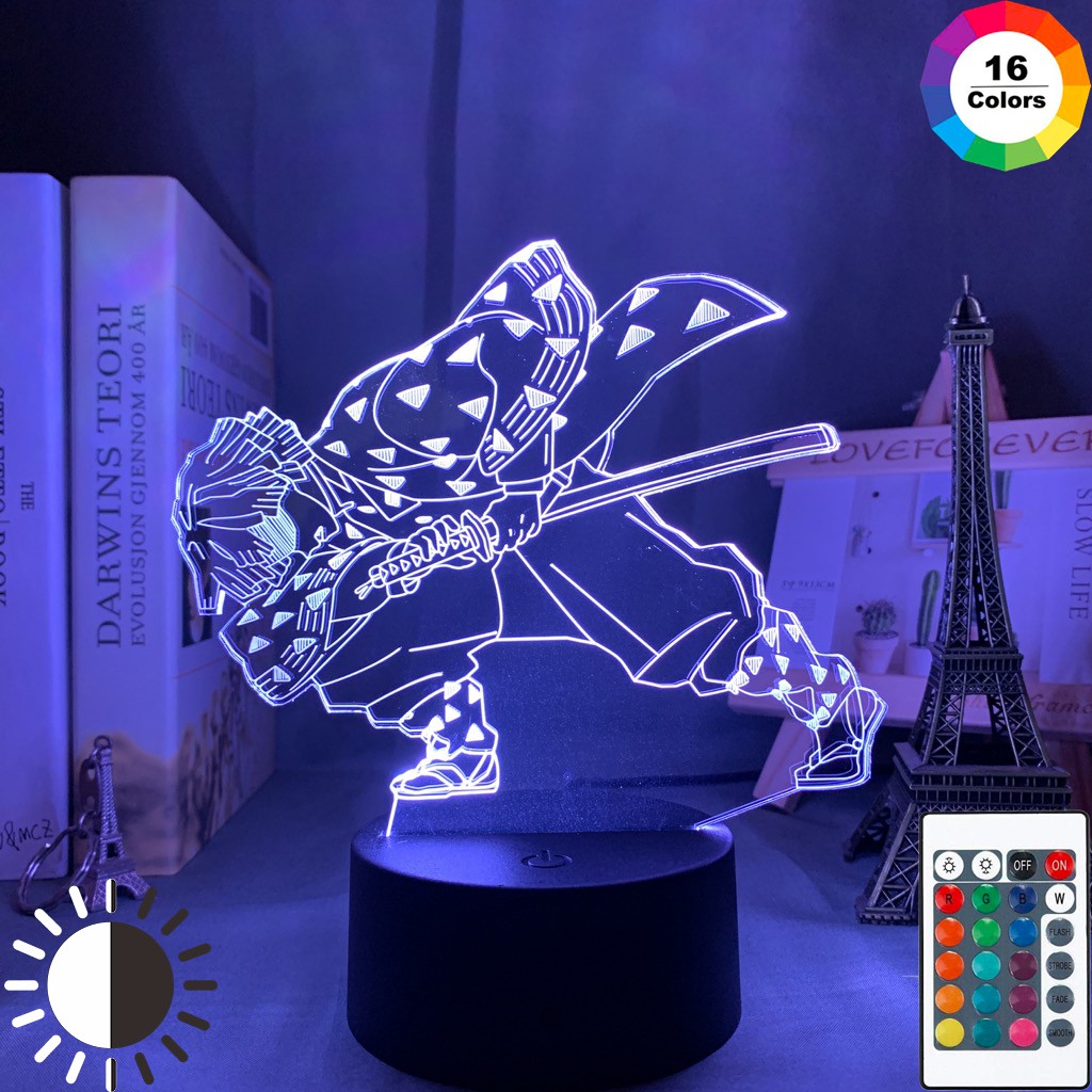 Demon Slayer Agatsuma Zenitsu Night Light Bedroom Decor LED Colorful ...