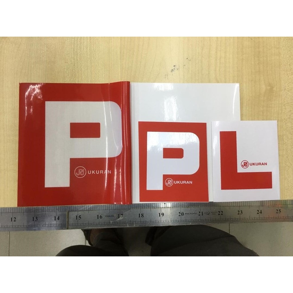 Sticker Lesen memandu Kereta Motor Sticker lesen P atau L ukuran JPJ ...