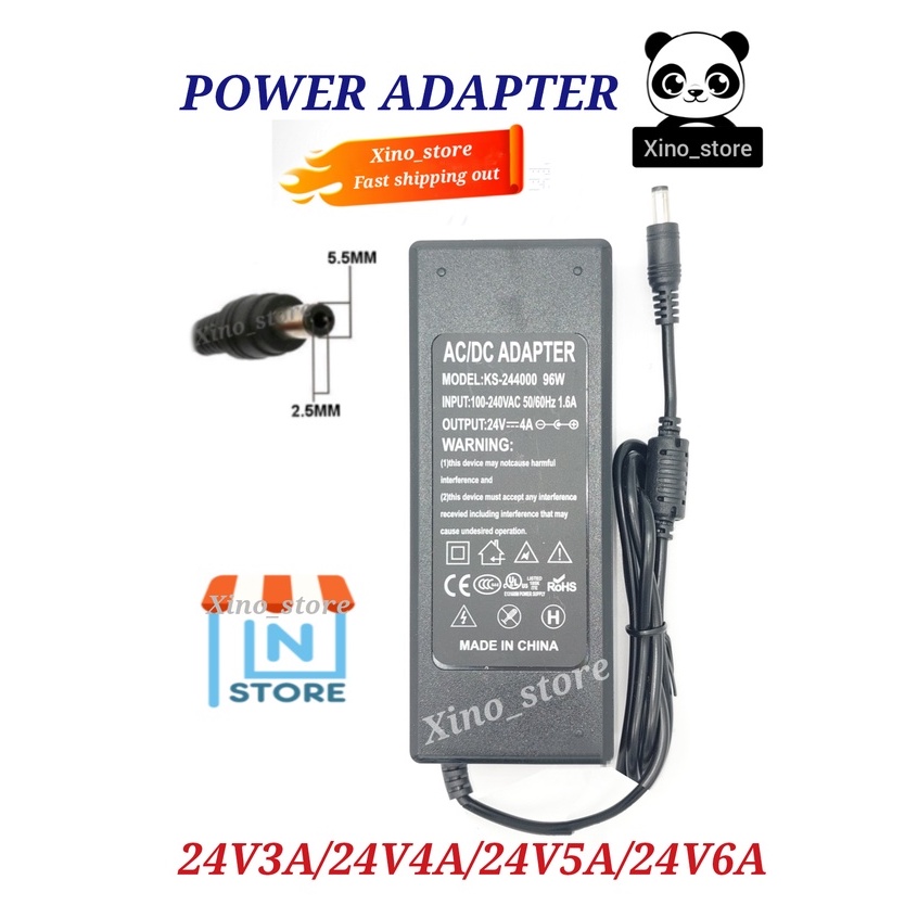 24V 3A /24V 4A / 24V 5A / 24V 6A AC To DC Power Adapter AC/DC Adapter ...