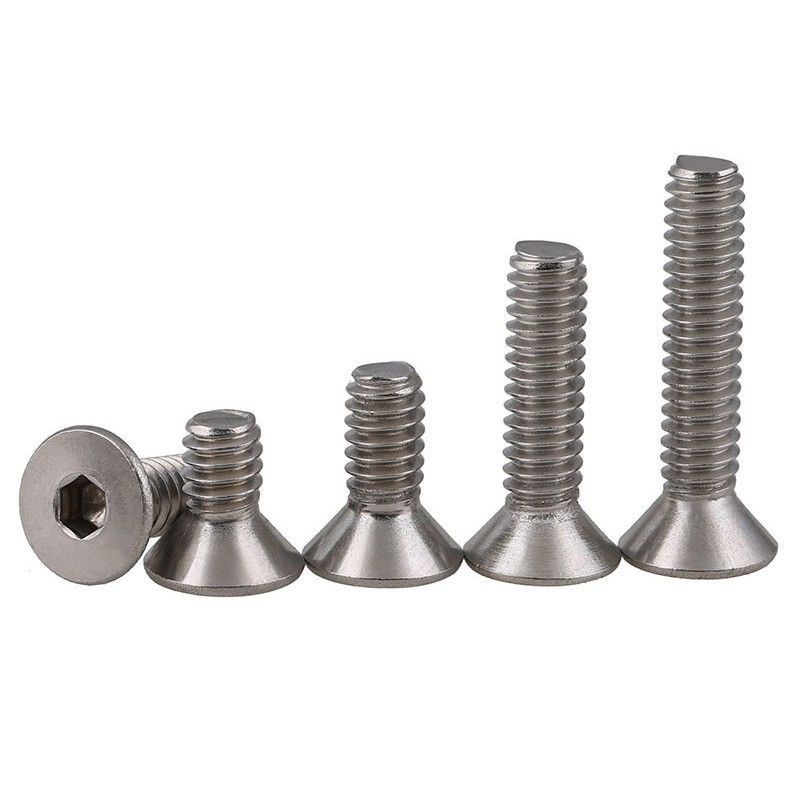 M3 screw stainless steel socket CSK flat head scree 304 CSK Allen ...