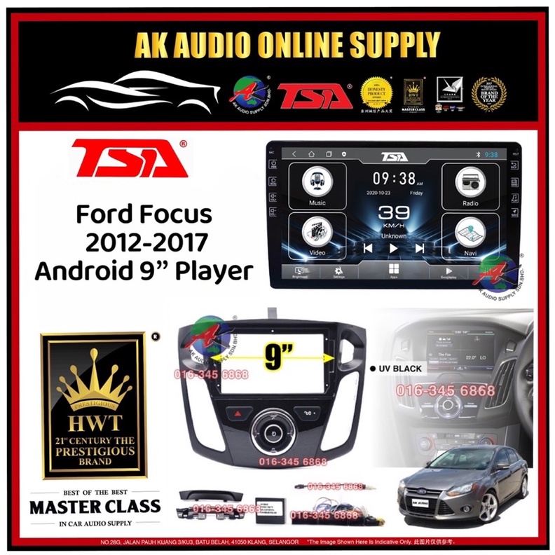 T5 DSP CarPlay TSA Ford Focus 2012- 2017 Android 9'' inch Android Car ...