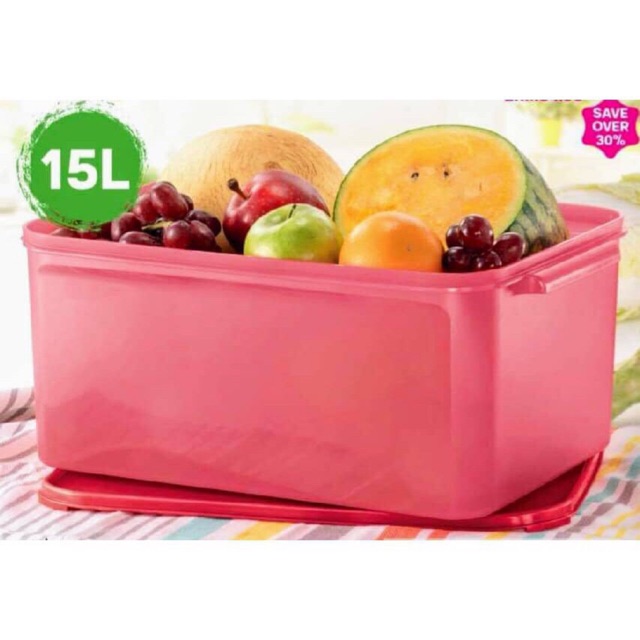 Tupperware Jumbo Modular Keeper Red 15L | Shopee Malaysia