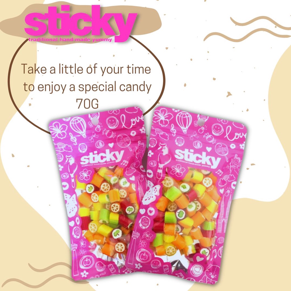 Sticky Candy Handmade Malaysia 100% HALAL 30g/40g/70g/120g/190g Mix Flavour With Special ...