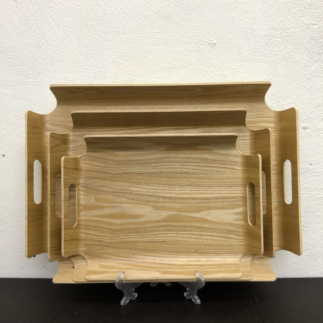 Minimalist Wooden Serving Tray / Dulang kayu (Light color) | Shopee ...