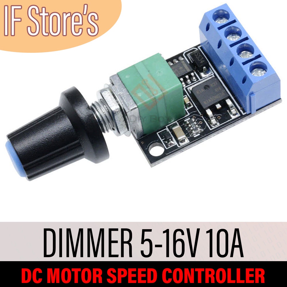 Pwm SPEED CONTROL 5-16V 10A DC MOTOR SPPED CONTROL LED DIMMER | Shopee ...