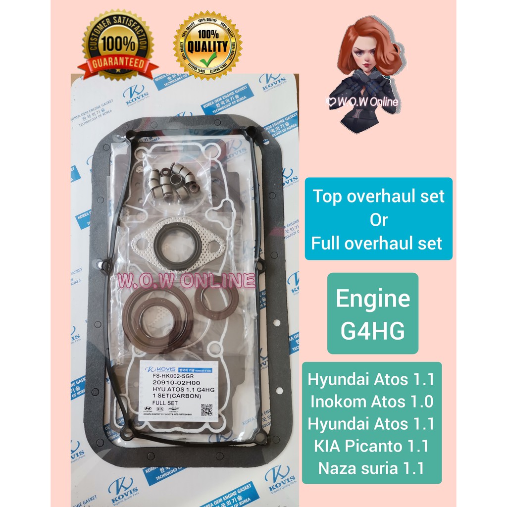 HYUNDAI ATOS 1.0 / 1.1 KIA PICANTO NAZA SURIA G4HG ENGINE TOP & FULL ...