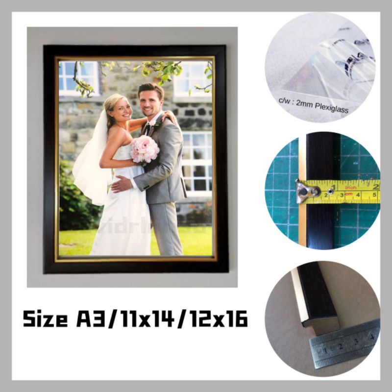 Frame 100% wood size is (11x14 )(12x16)( A3 )high quality | Shopee Malaysia