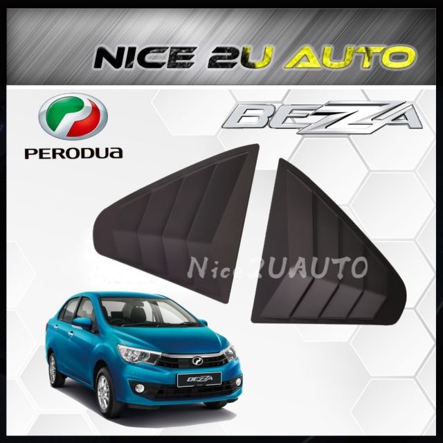 Perodua Bezza Side Louver 3D Rear Triangle Window Mirror Cover ...