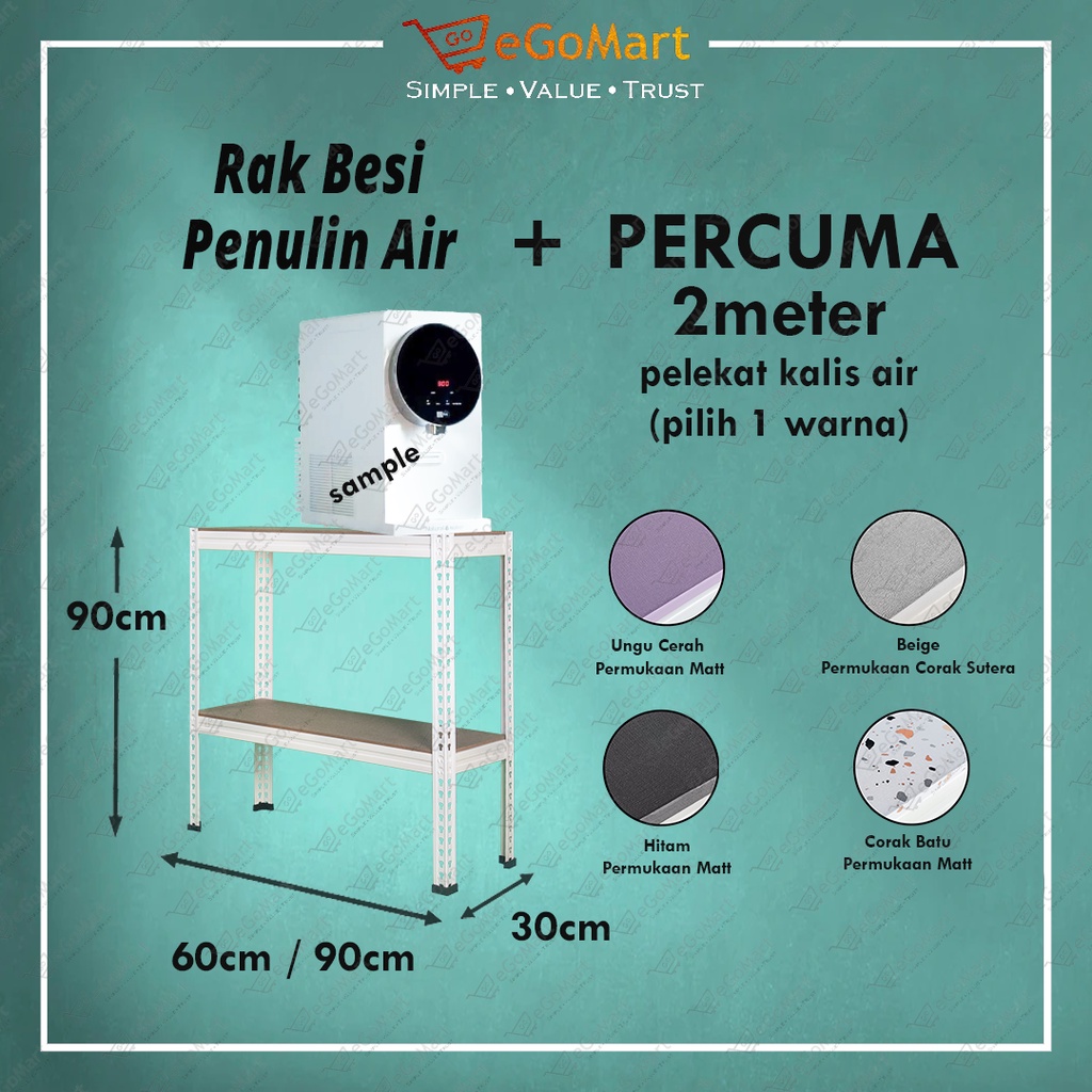 eGoMart [kalis air] Rak Besi Penulin Air Penapis Air Cuckoo Coway Water ...