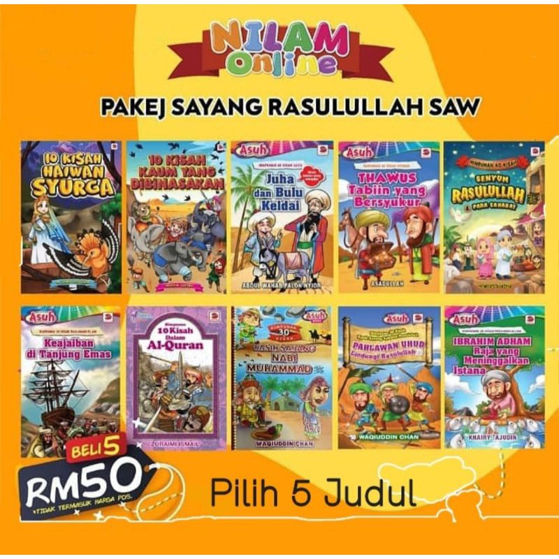 SIRI SAYANG RASULULLAH S.a.w. (Buku Cerita Bergambar/Berwarna) | Shopee ...